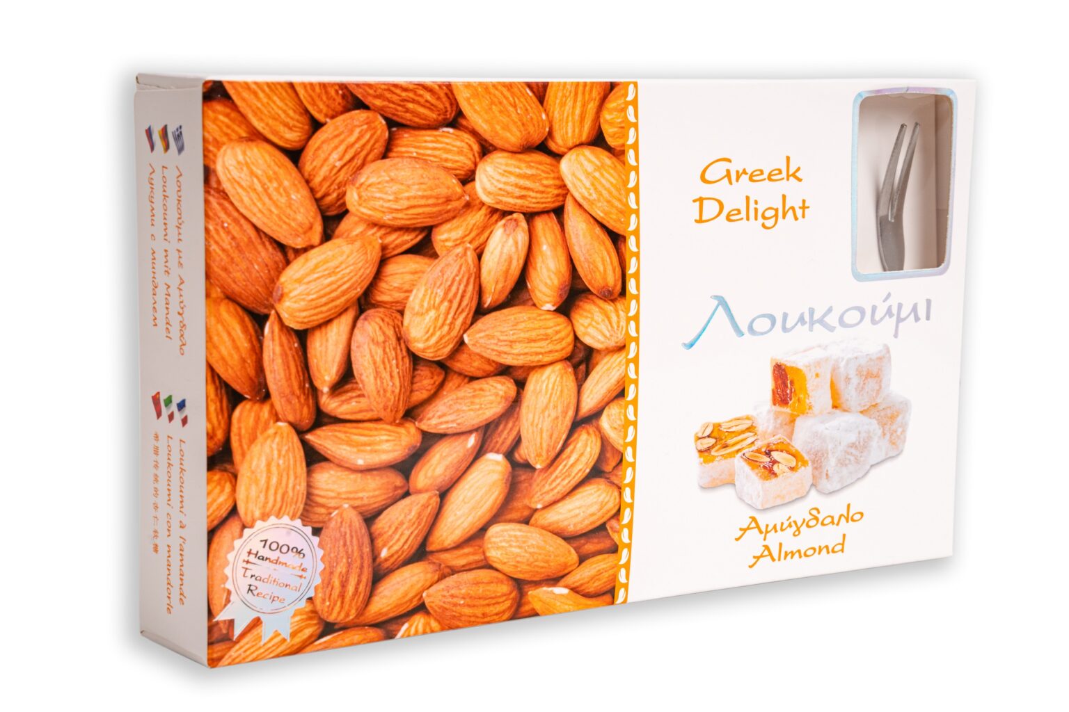 Desert grecesc (loukoumi) cu migdale, 250 g - Ulei de masline - Eliada